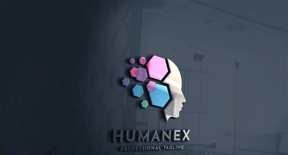 Humanex Human Data Logo Template #159972 - TemplateMonster