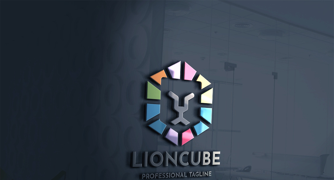 Lion Cube Logo Template #159925 - TemplateMonster