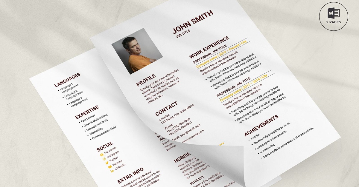 Police CV Resume Template #160008 - TemplateMonster