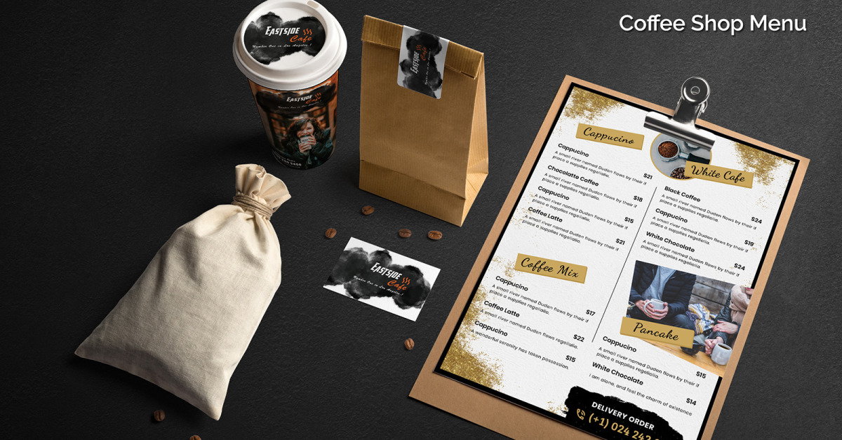 Coffee Shop Menu - Corporate Identity Template