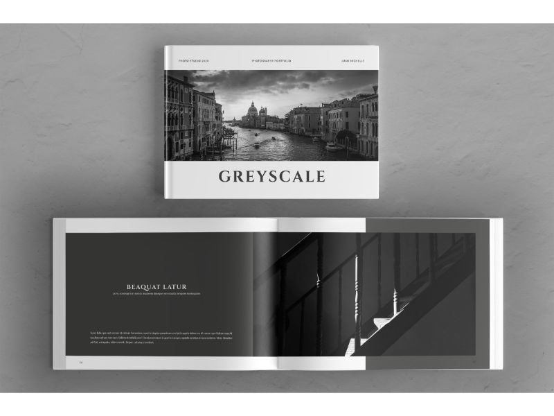 Photo Album 4 Grayscale - Corporate Identity Template