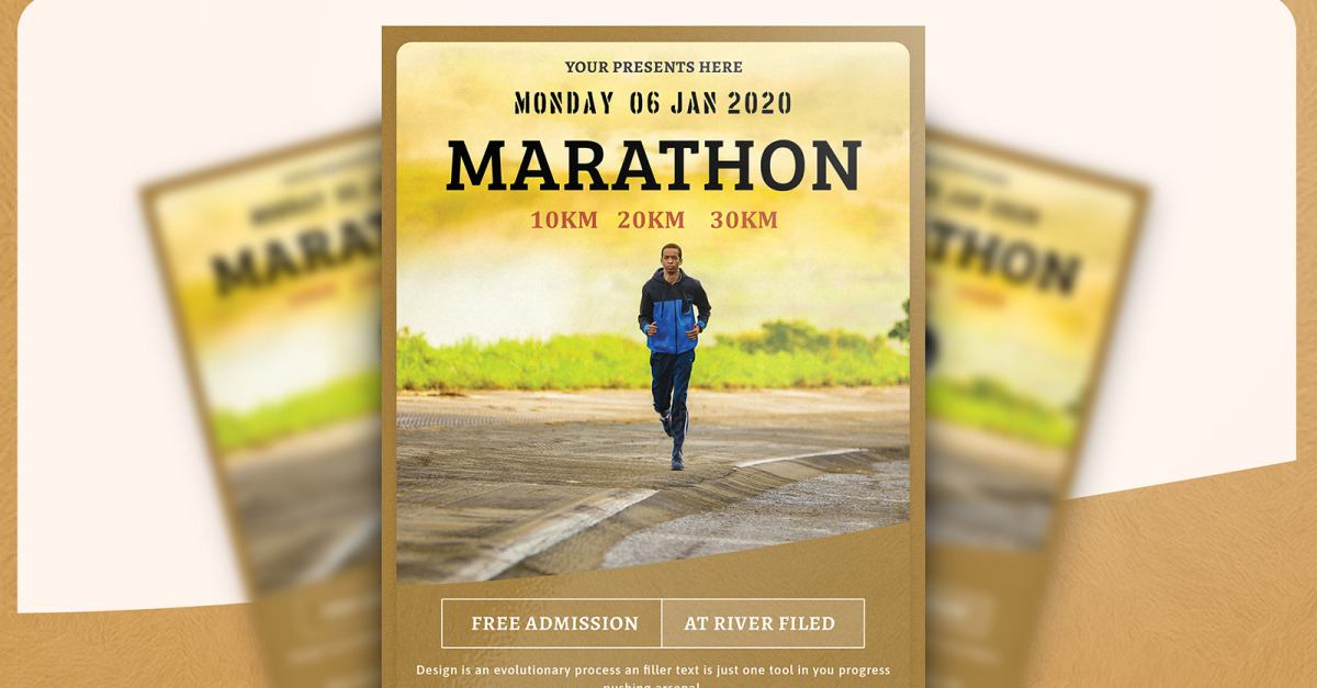 Slightly - Marathon Event Flyer Design - Corporate Identity Template