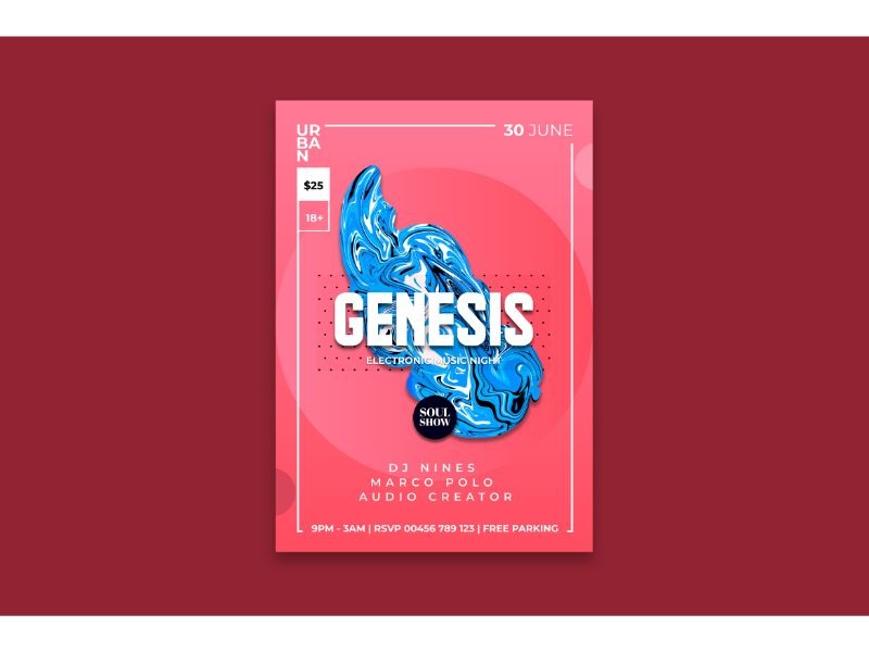 Poster Genesis - Vector Image #160758 - TemplateMonster