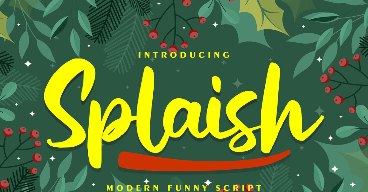 Splaish | Modern Funny Cursive Font #161008 - TemplateMonster