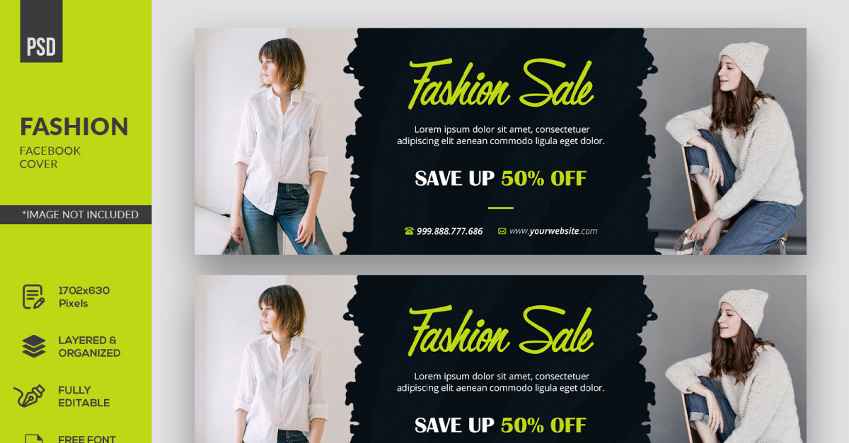 Creative Fashion Facebook Cover Social Media Template