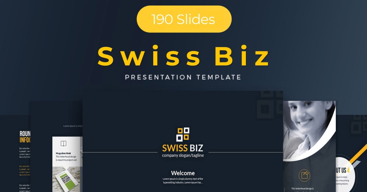 Swiss Biz Presentation PowerPoint template