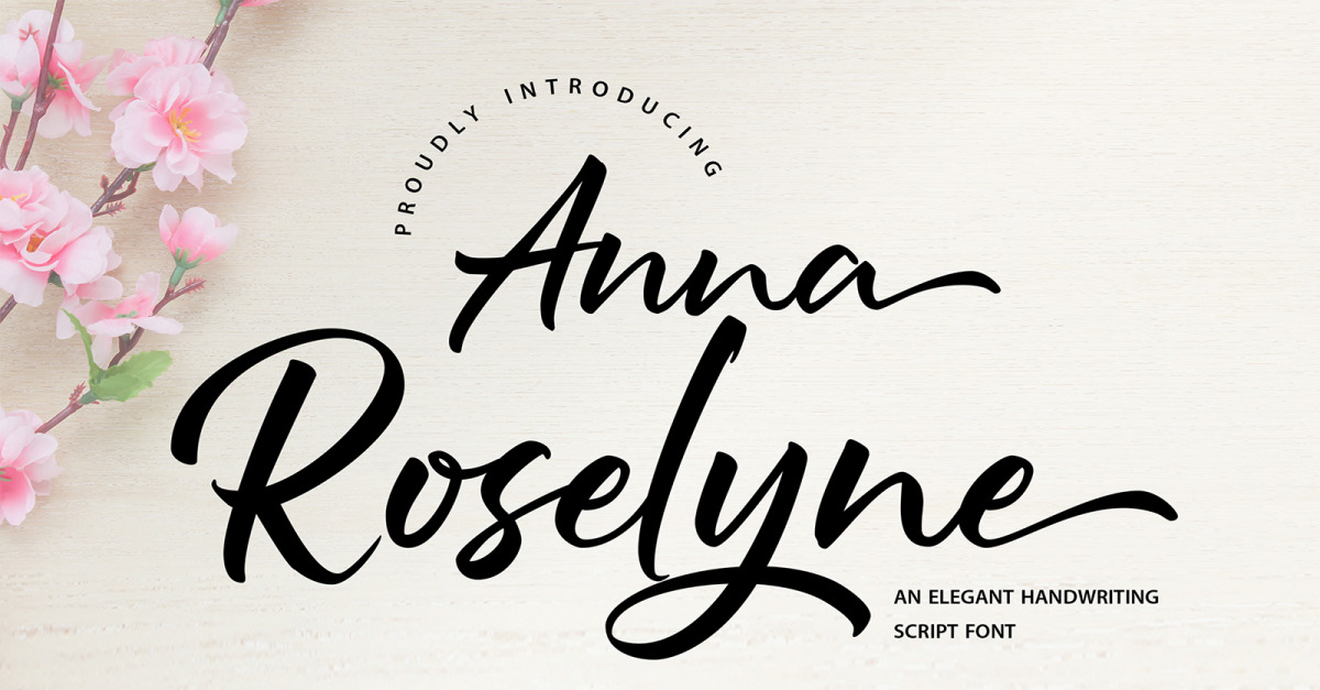 Anna Rosselyn | Elegante fuente cursiva de escritura a mano