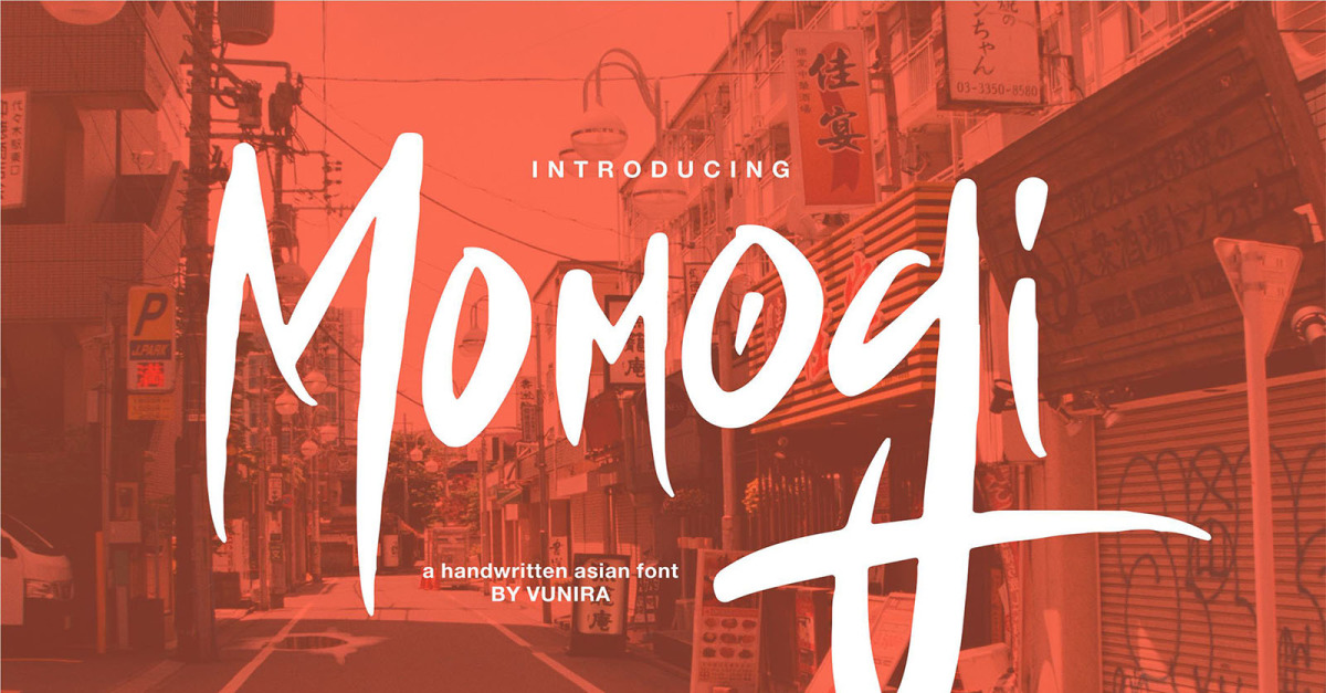 Momogi | Uma fonte asiática manuscrita - TemplateMonster