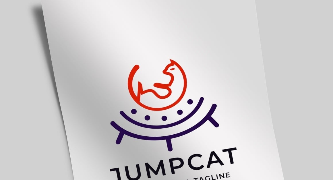 Modèle de logo de chat de saut #162694 - TemplateMonster
