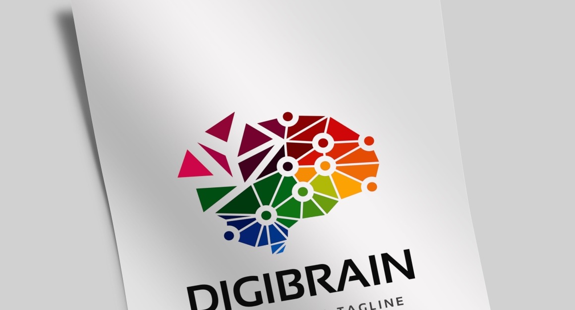 Professional Digital Brain Logo Template - TemplateMonster