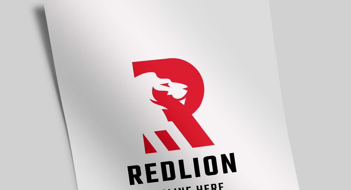Red Lion Letter R v.2 Logo Template #162788 - TemplateMonster