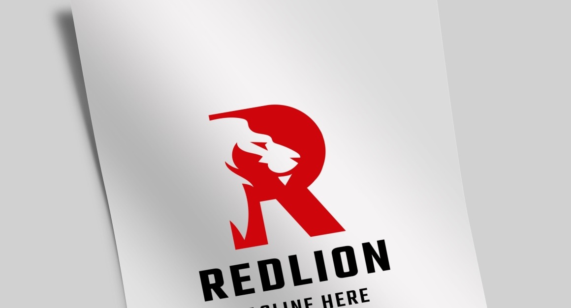 Red Lion Letter R v.3 Logo Template #162789 - TemplateMonster