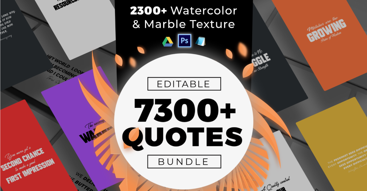 7300 Quotes and Textures Bundle - Corporate Identity Template