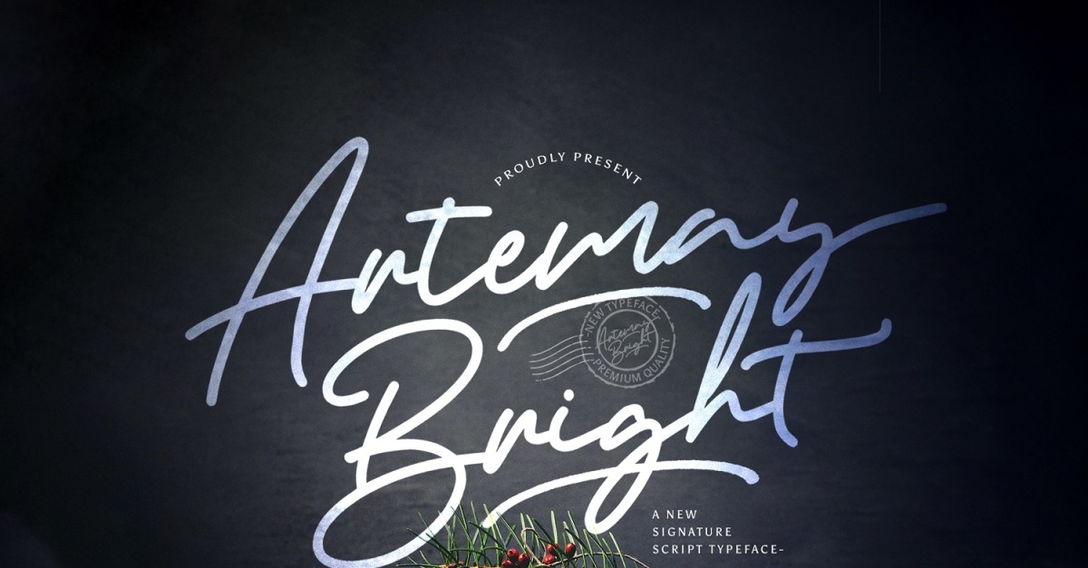 Artemay Bright - Signature Cursive Font - TemplateMonster