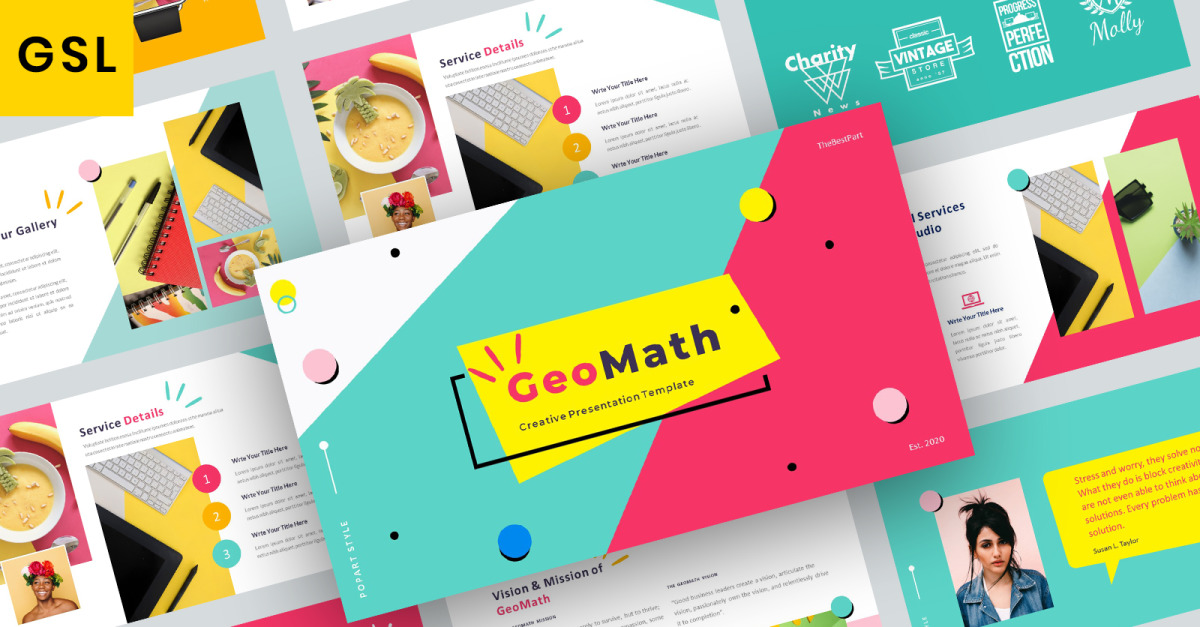 GeoMath Google Slides #163536 - TemplateMonster