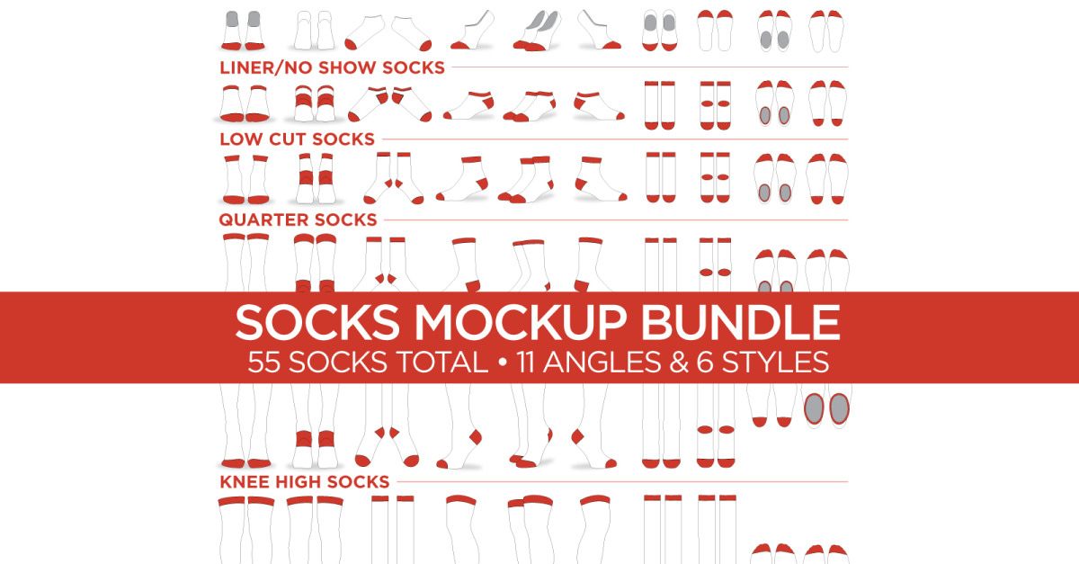 Socks Bundle - Vector Template product mockup