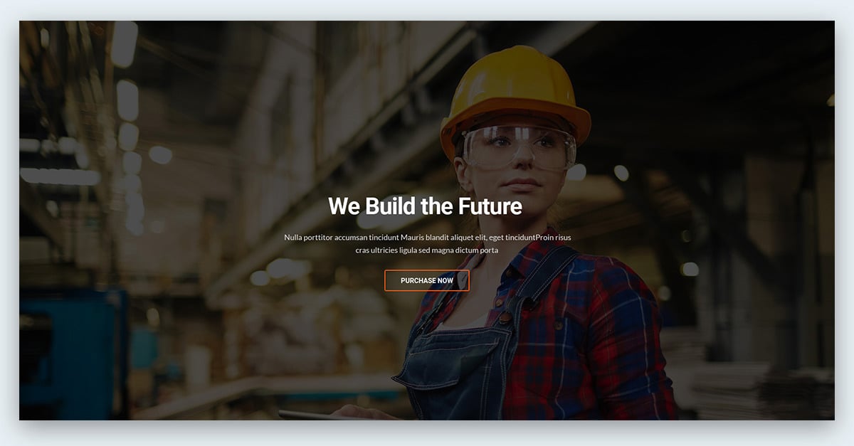Hero Header for Construction Business Websites