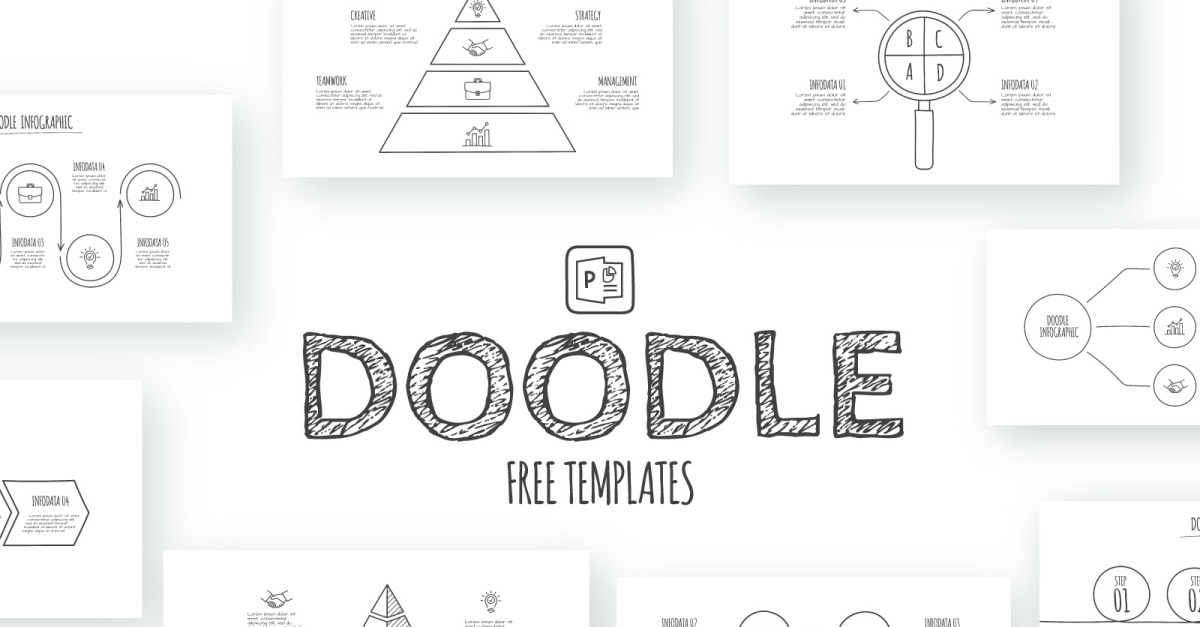 Бесплатный шаблон Doodle Animated Infographics PowerPoint
