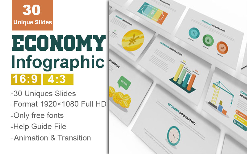 Economy Infographic Powerpoint Template - TemplateMonster