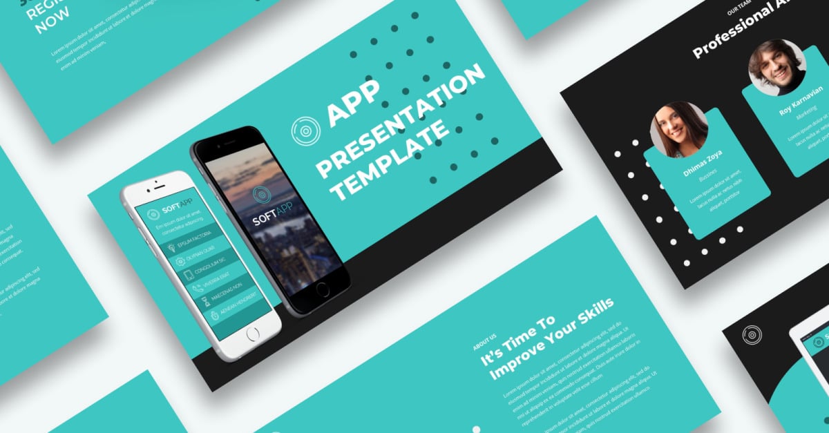 Free App Google Slides Presentation Template