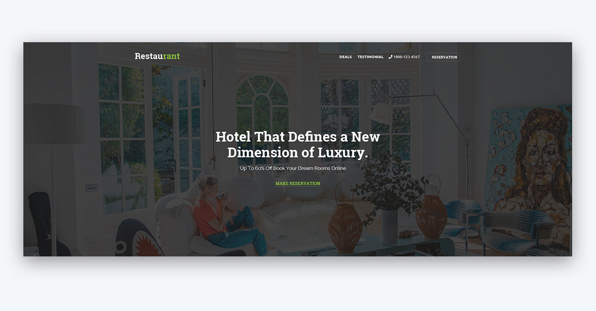 Hero Header for Food and Restaurant Websites