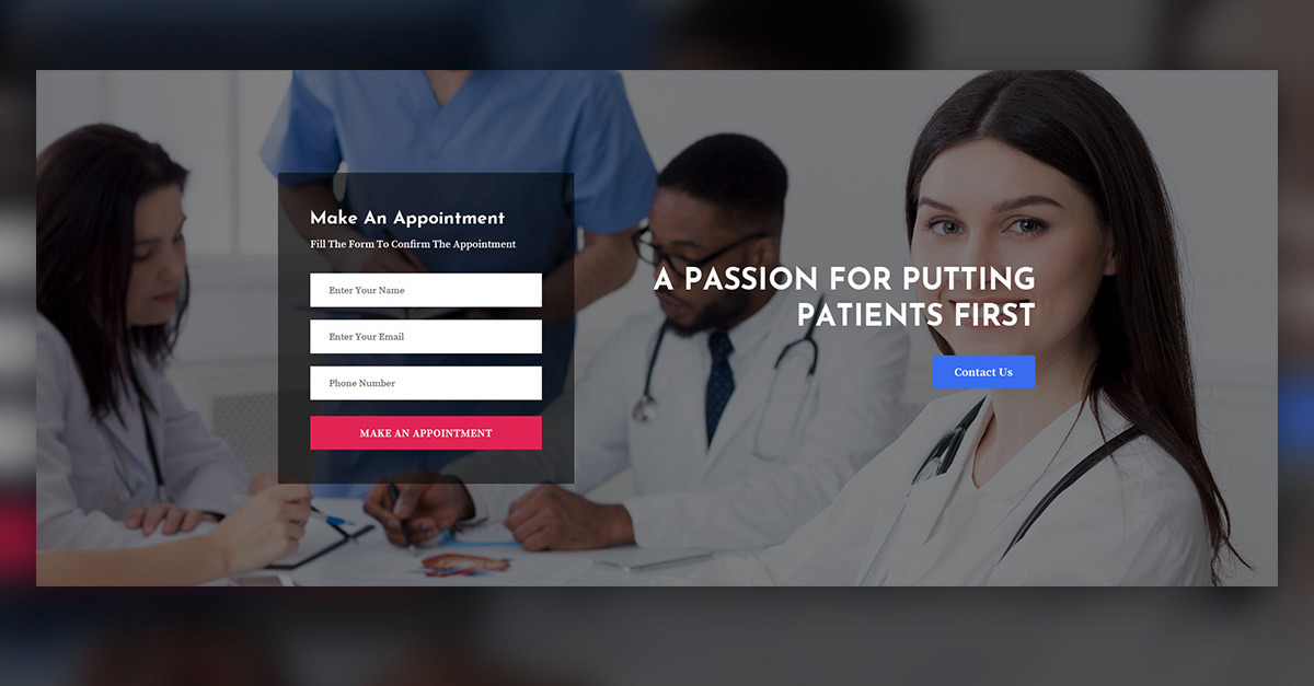 Hero Header for Medical Websites #165609 - TemplateMonster