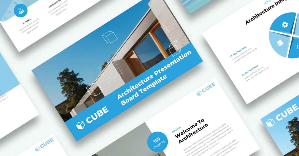 Modèle Google Slides de tableau de présentation d'architecture gratuit