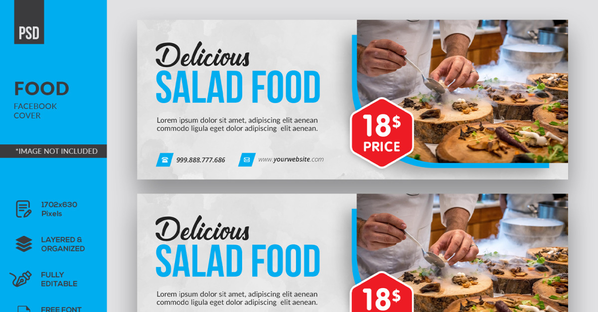Creative Food Facebook Cover #166193 - TemplateMonster
