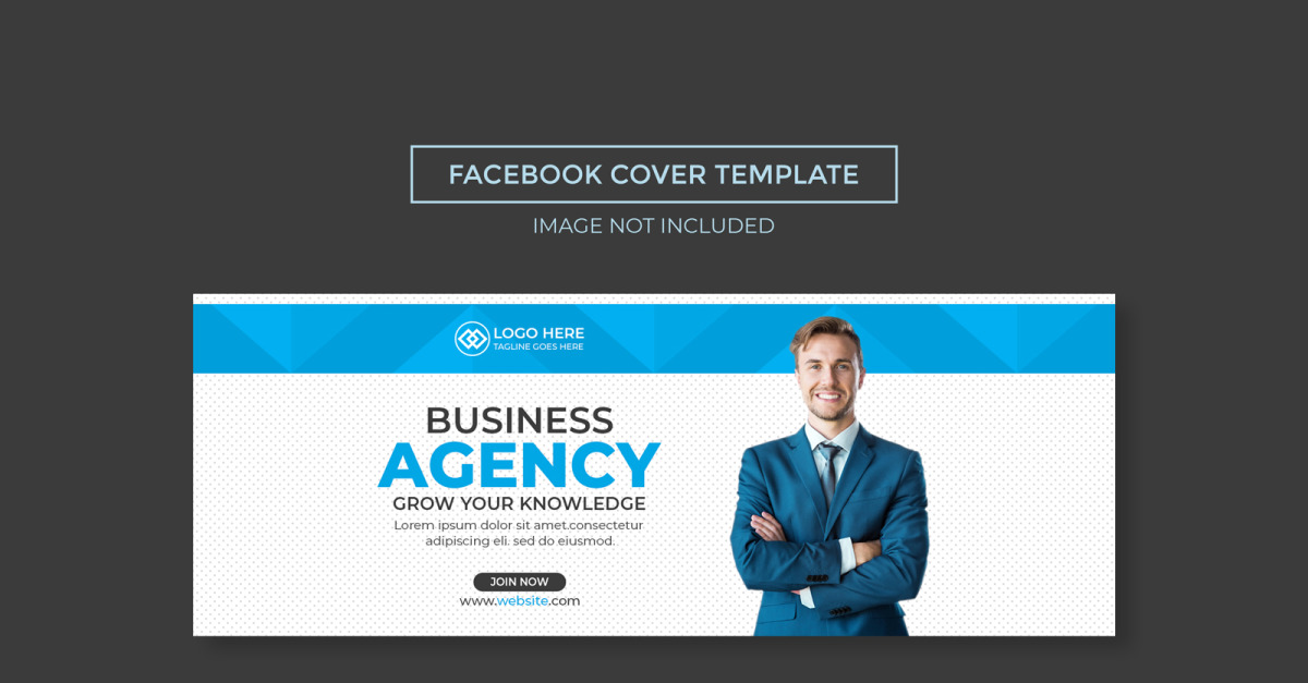 Geometric Facebook Cover Banner Template - TemplateMonster