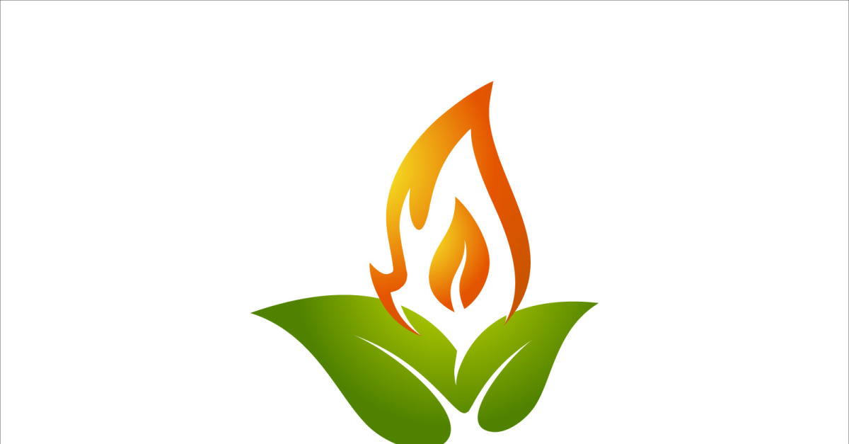 Flame and Leaf Vector Logo #166340 - TemplateMonster