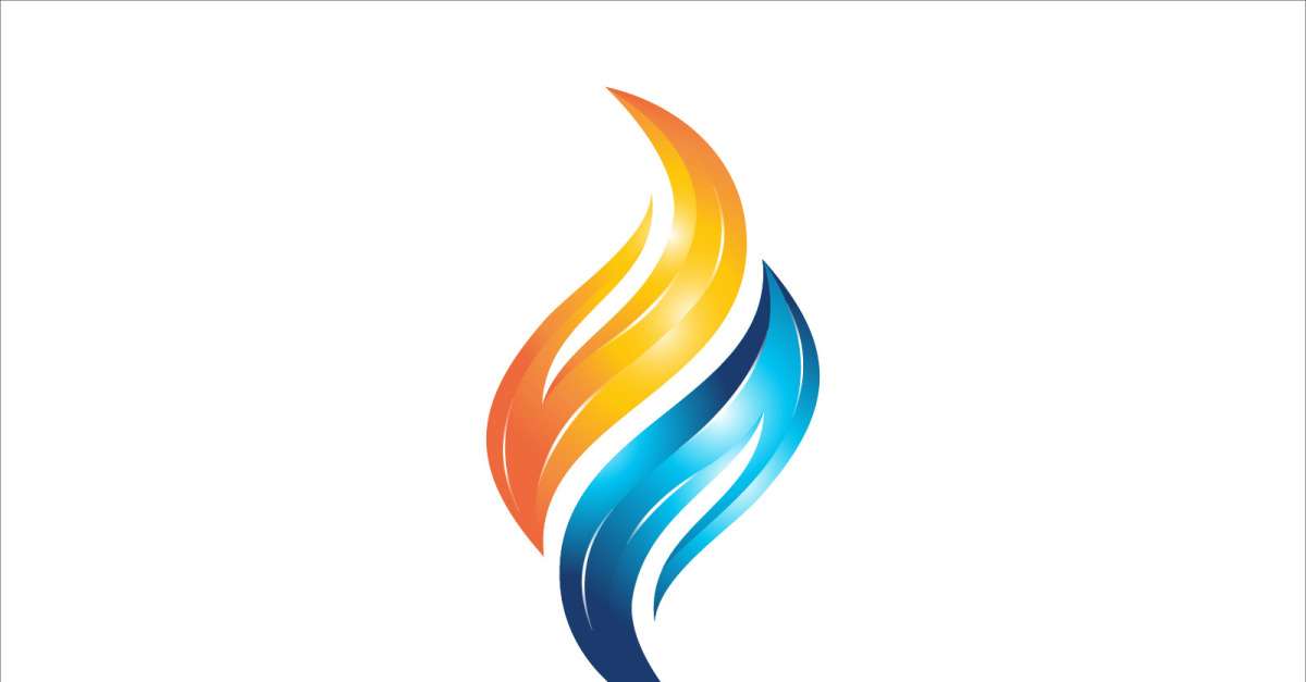 Flame Water Vector Logo #166331 - TemplateMonster