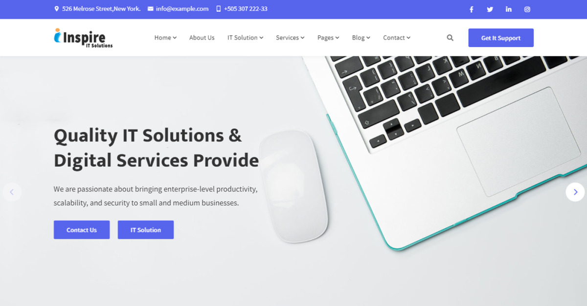 Inspire - IT Solution For Your Business Website Template
