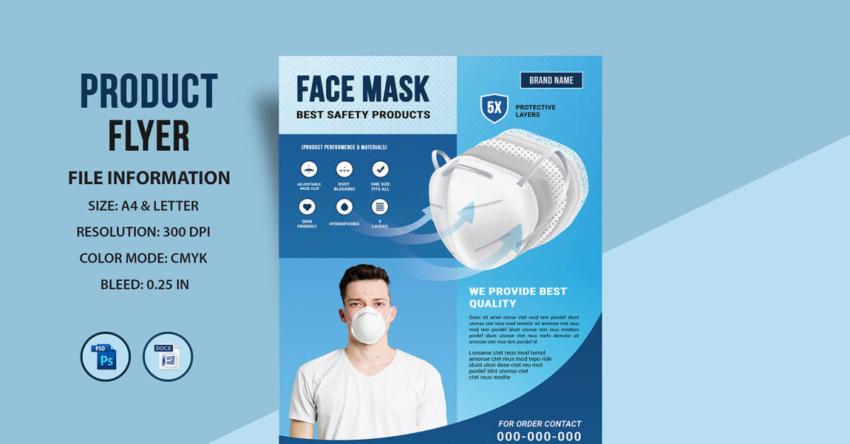 Face Mask Flyer - Corporate Identity Template