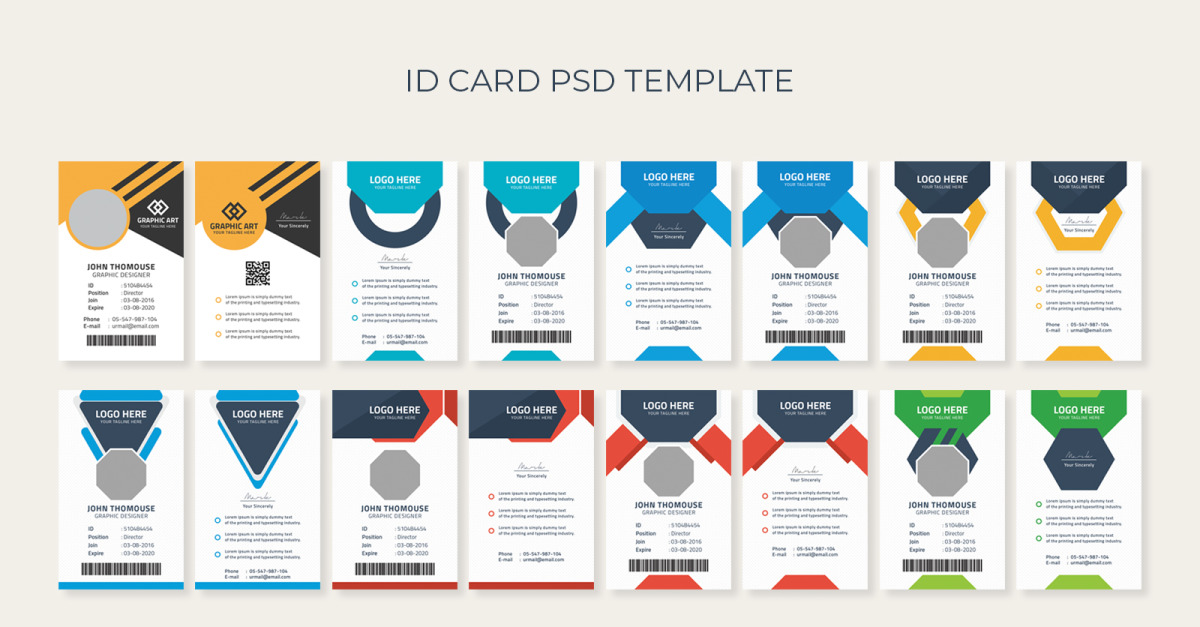 Graphic Designer ID Card Bundle Theme - TemplateMonster