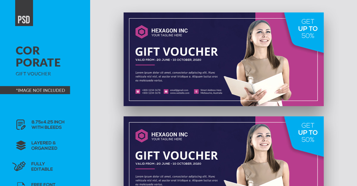 Creative Gift Voucher #166712 - TemplateMonster