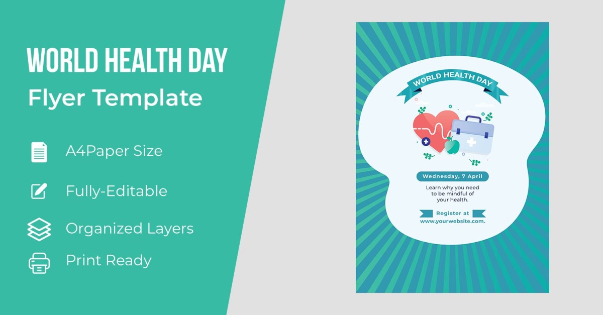 Poster Design with Vector Stethoscope - TemplateMonster