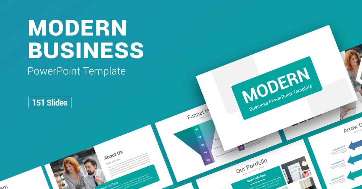 Modern Business PowerPoint #166986 - TemplateMonster