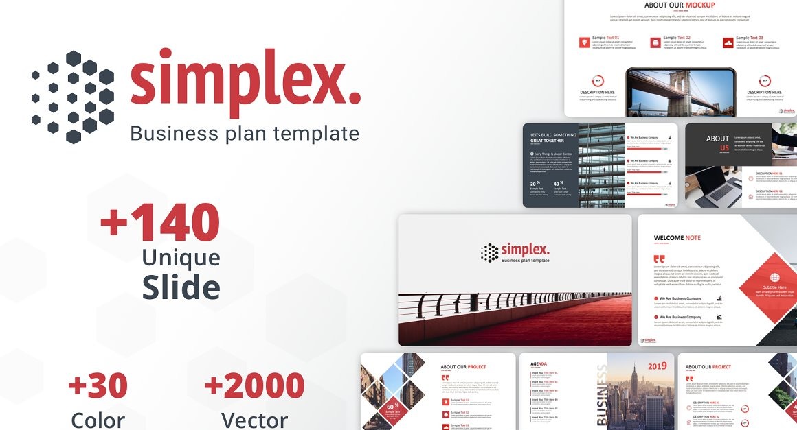 Simplex Business Plan PowerPoint #167914 - TemplateMonster