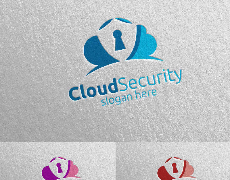 Cloud Security Logo template #170191 - TemplateMonster