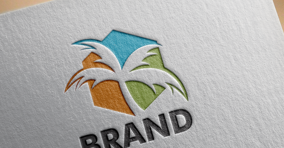 Modèle de logo de ligne de paume #170673 - TemplateMonster