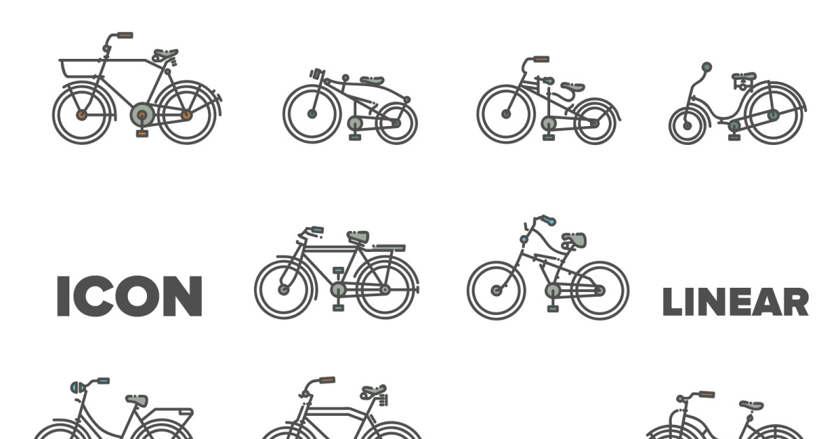 Contour de bicyclette - image vectorielle - TemplateMonster