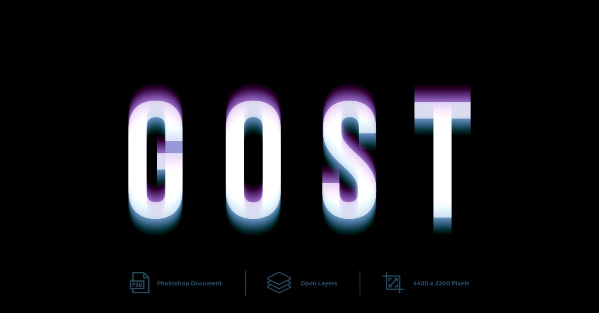 Gost Text effect and Layer Style - Illustration
