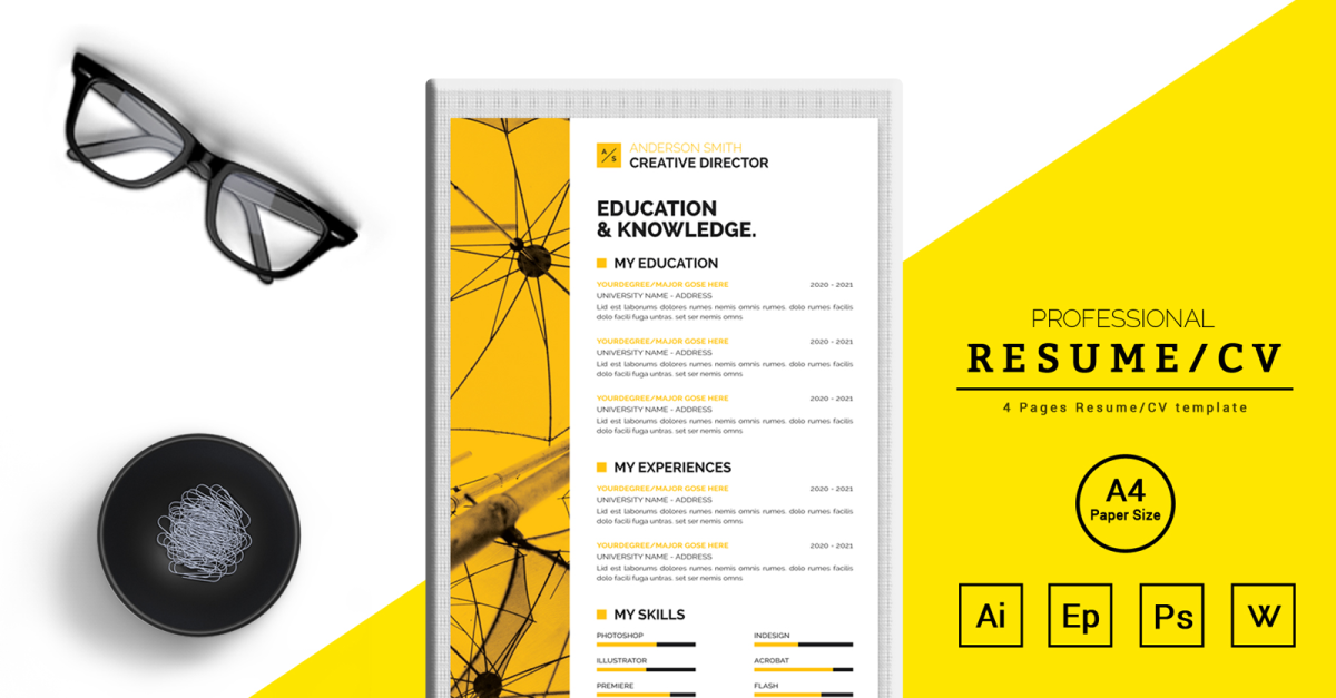 Andreson Smith – CV Design for a Creative Director Printable Resume ...