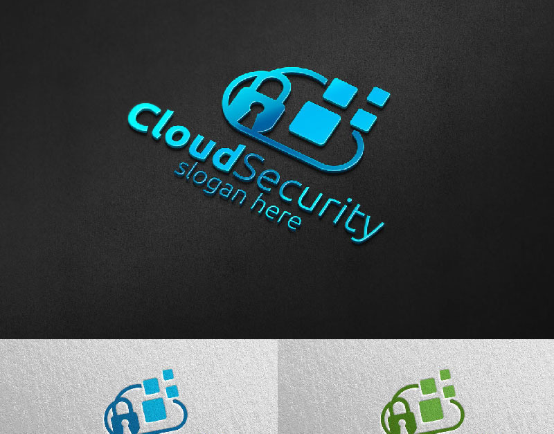 Digital Cloud Key Security Logo #171488 - TemplateMonster