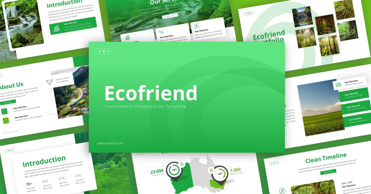 Modèle de présentation PowerPoint de l'environnement écologique