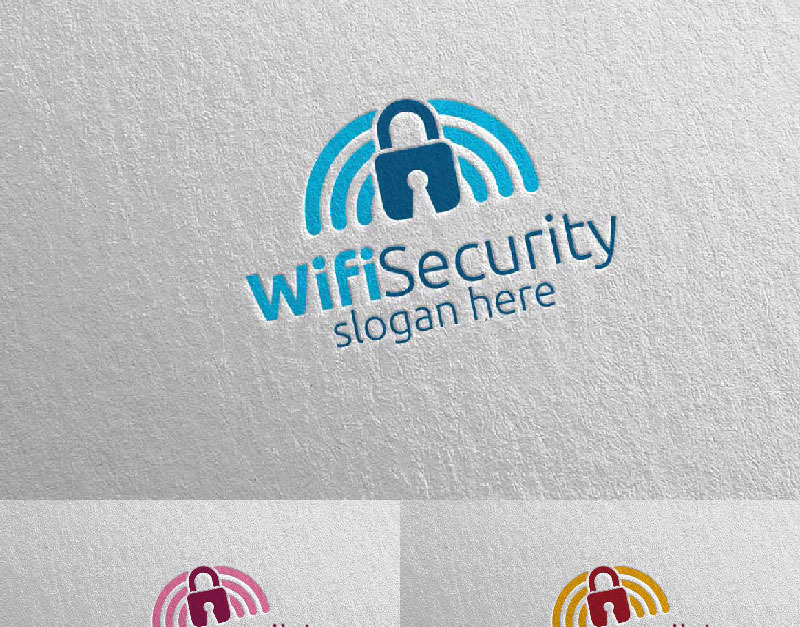 Digital Wifi Security Logo #171542 - TemplateMonster