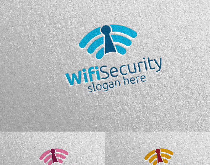 Internet Wifi Security Logo #171541 - TemplateMonster