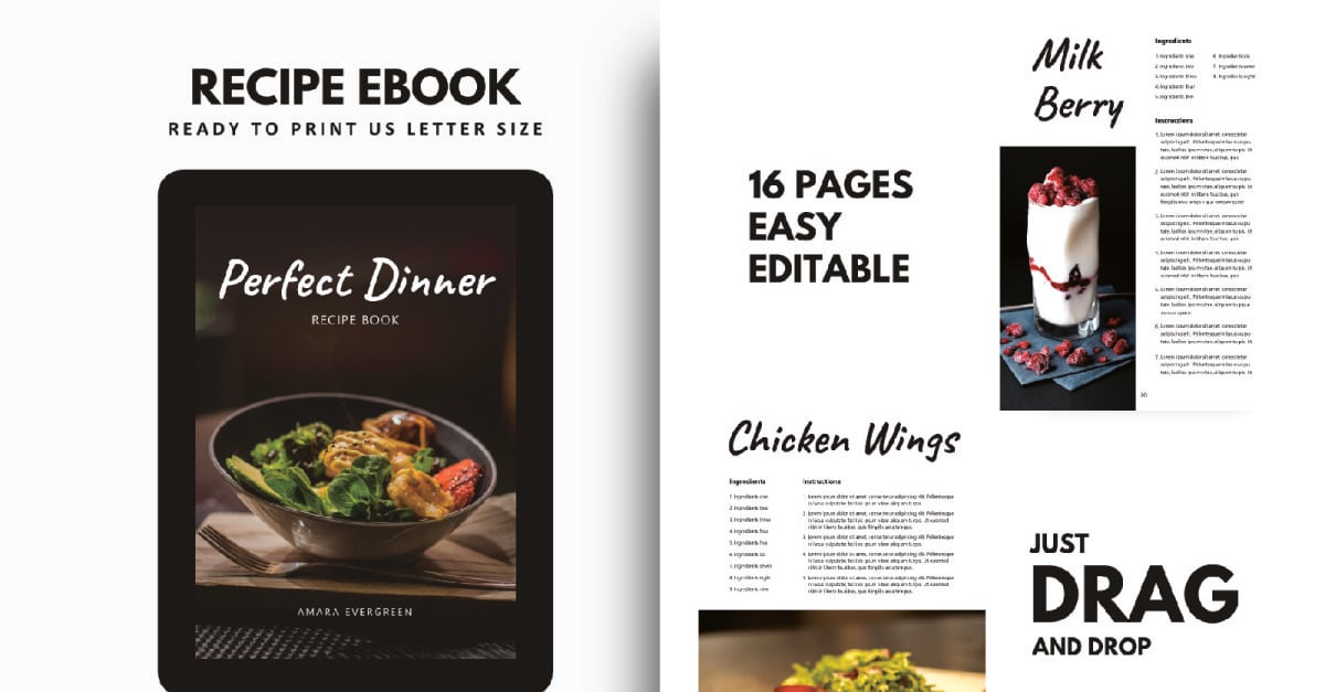 Recipe Book Template Powerpoint PowerPoint Seasonal Recipe Book
