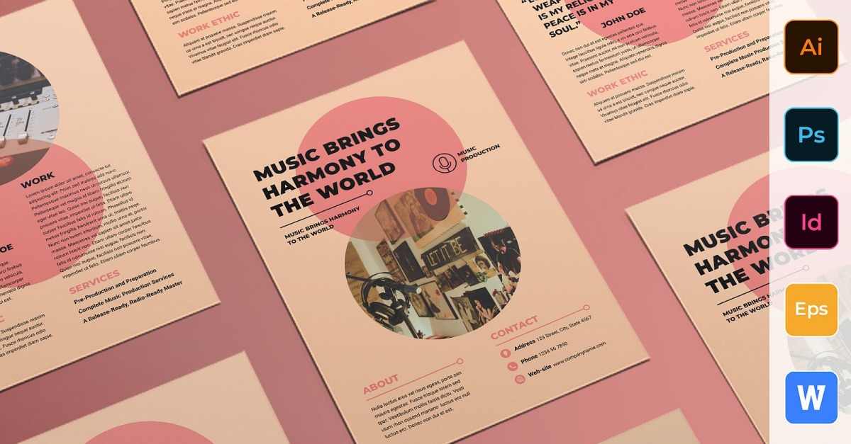 Creative Music Production Flyer - Corporate Identity Template