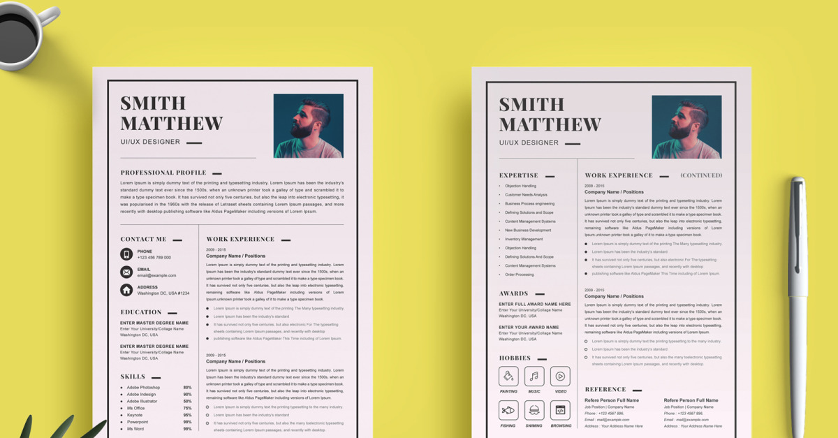 Smith Matthew - CV Designer UI / UX #172297 - TemplateMonster